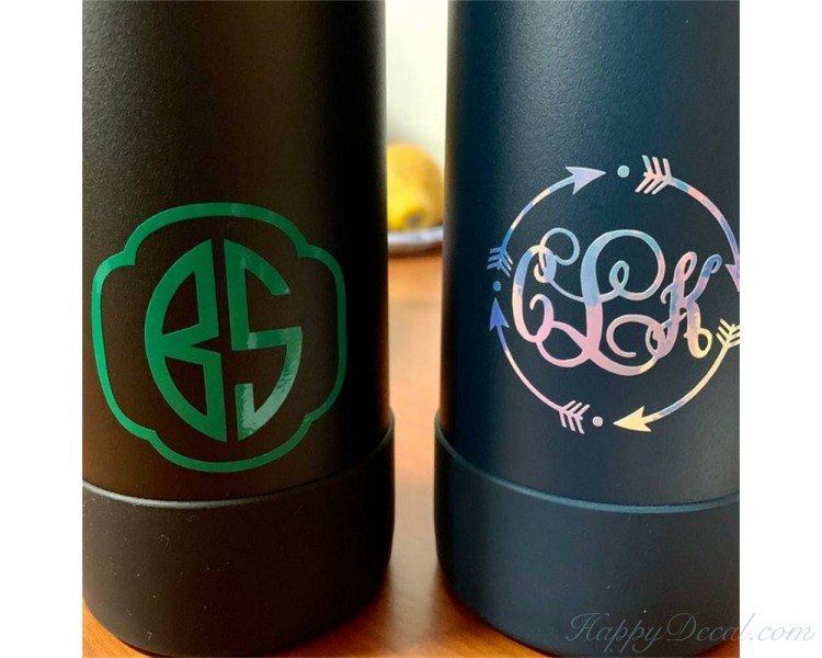 Custom Monogram Car Decal - Personalized Initial Letter Vinyl Yeti ...