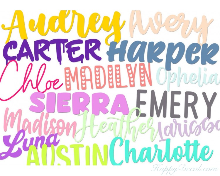 Custom Girl's Name Decal