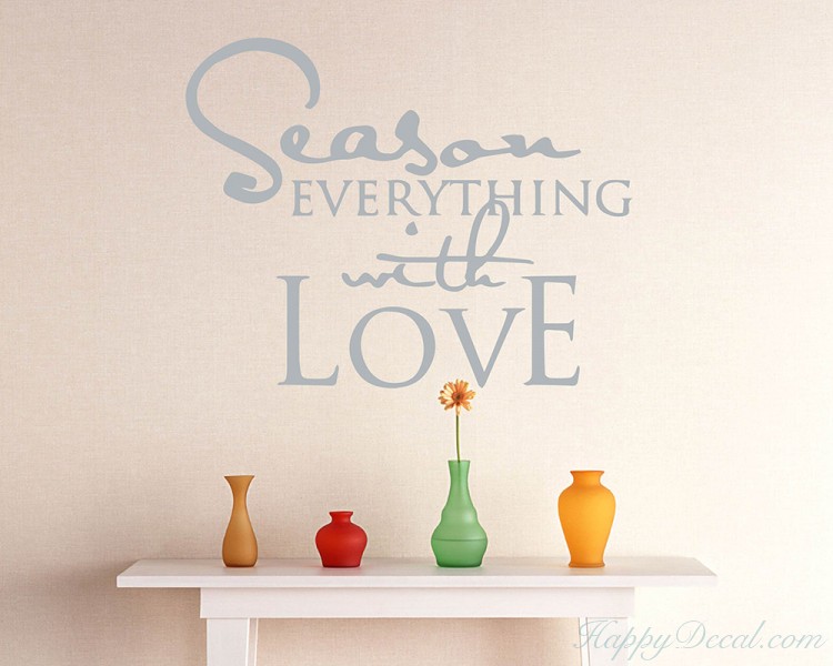 Quotes - Season Everything With Love Motivational Quote Wall Stickers ...