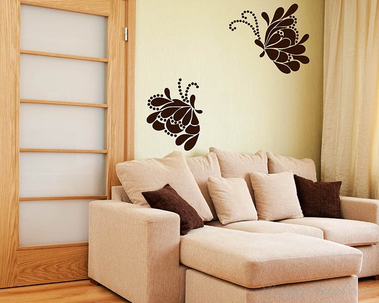 A Pair of Beautiful Butterflies Vinyl Decals