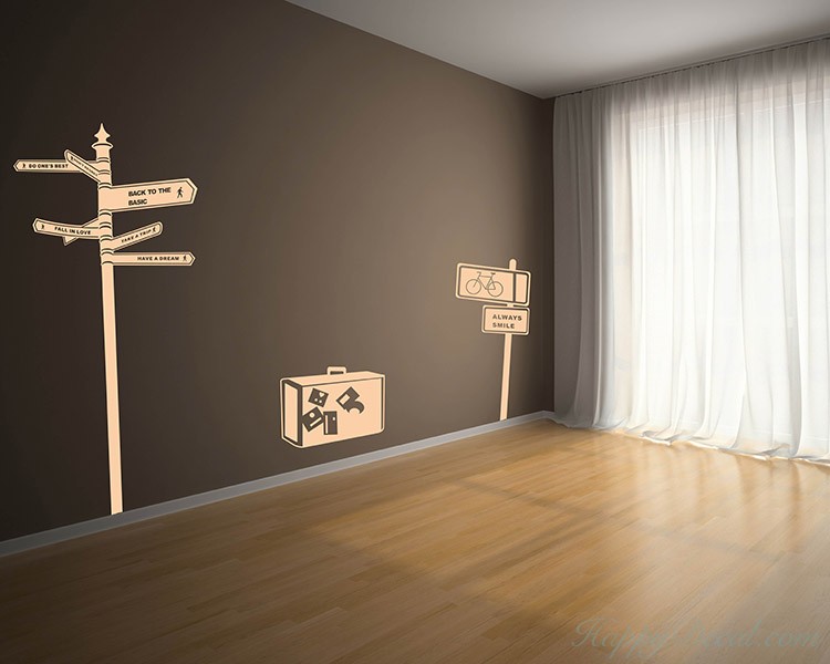 Street Indicator Vinyl Decals Modern Wall Art Sticker