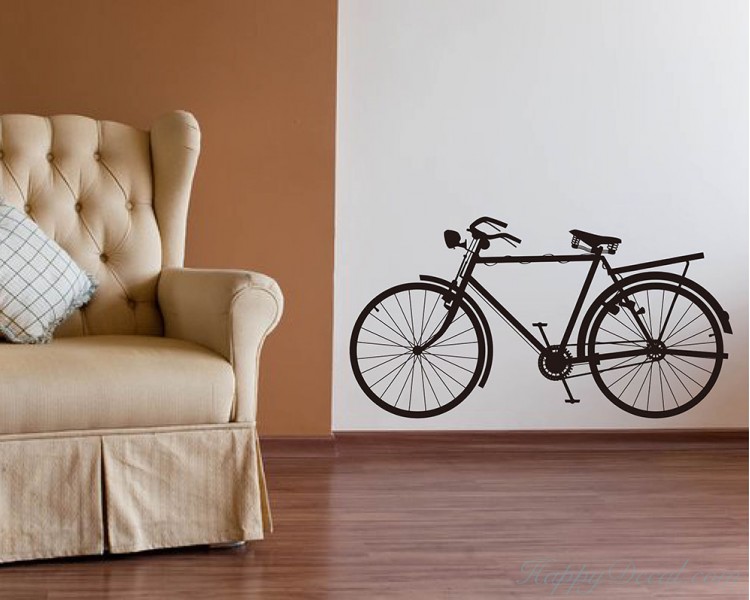 Bicycle Vinyl Decals Modern Wall Art Sticker