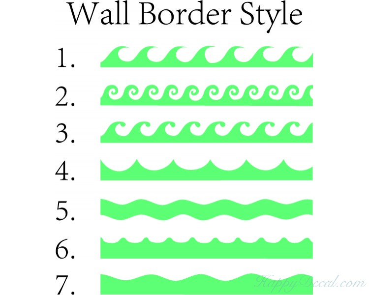 7 Styles Wall Border Decals Nursery Modern Vinyl Sticker