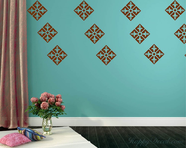 Damask Wall Pattern Decal Modern Vinyl Art Stickers