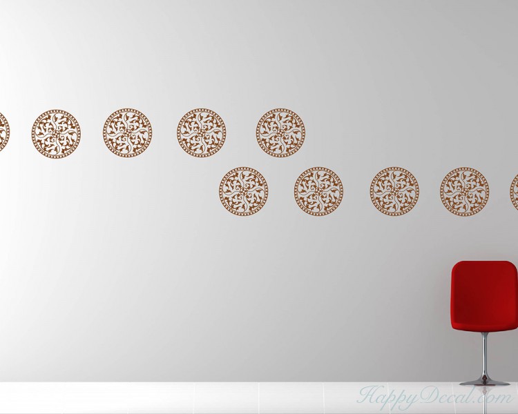 Damask Wall Pattern Decal Modern Vinyl Art Stickers