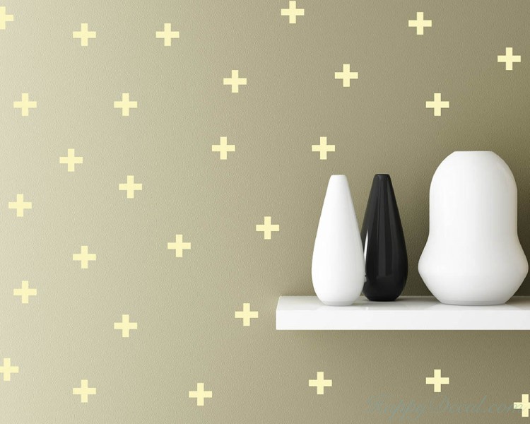 Cross Pattern Wall Decal Nursery Modern Vinyl Sticker