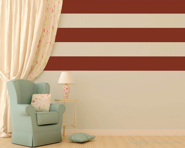 Stripe Wall Pattern Decal Modern Vinyl Art Stickers