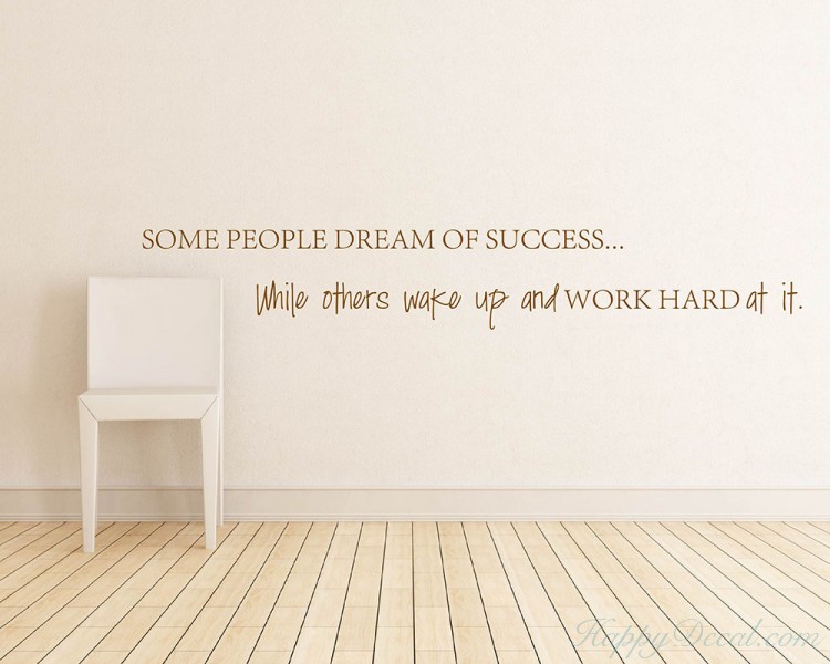 Some People Dream of Quotes Wall Decal Motivational Vinyl Art Stickers