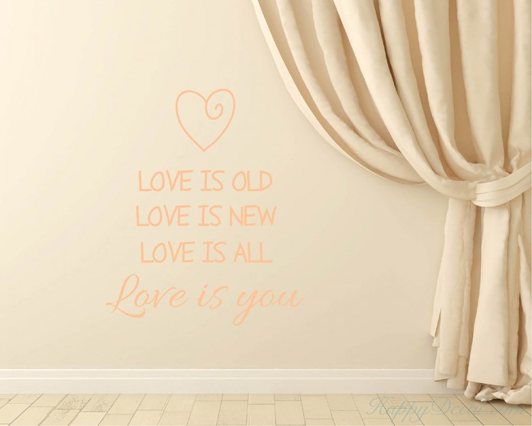 Love is Quotes Wall Decal Love Vinyl Art Stickers