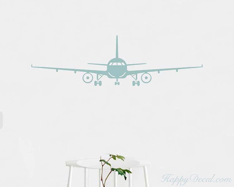 Airplane Vinyl Decals Silhouette Modern Wall Art Sticker