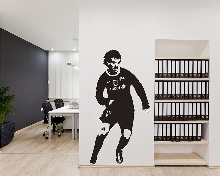 Famous Football Player Vinyl Decals Silhouette Modern Wall Art Sticker