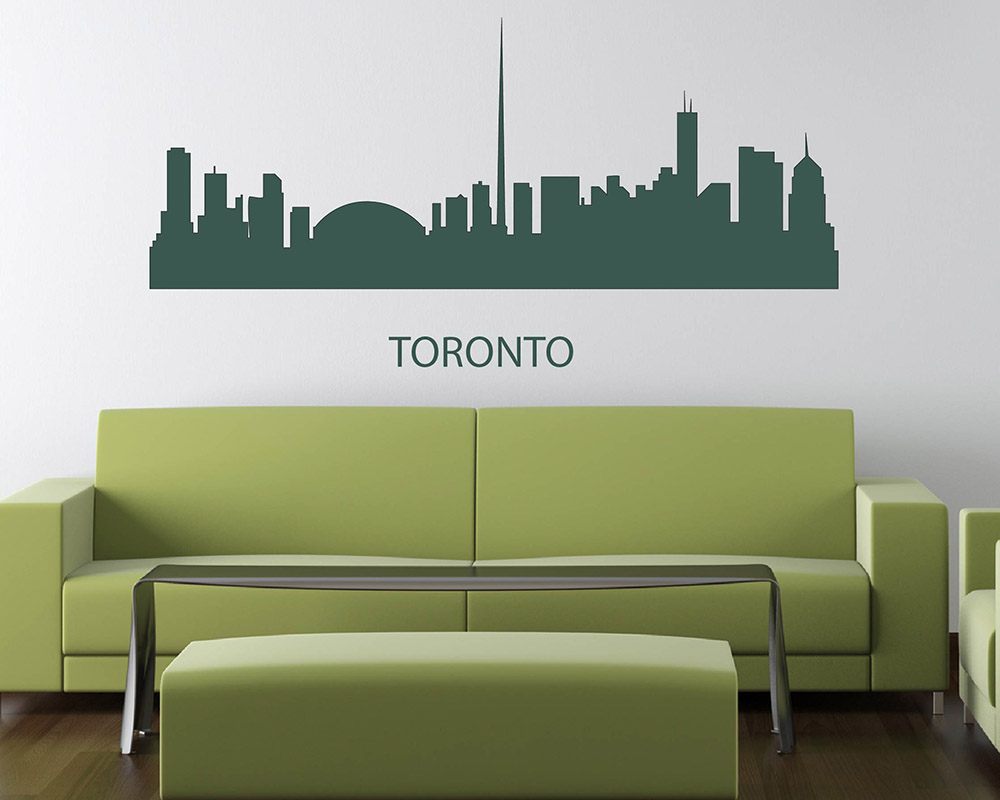 City Landscape Vinyl Decals Silhouette Modern Wall Art Sticker